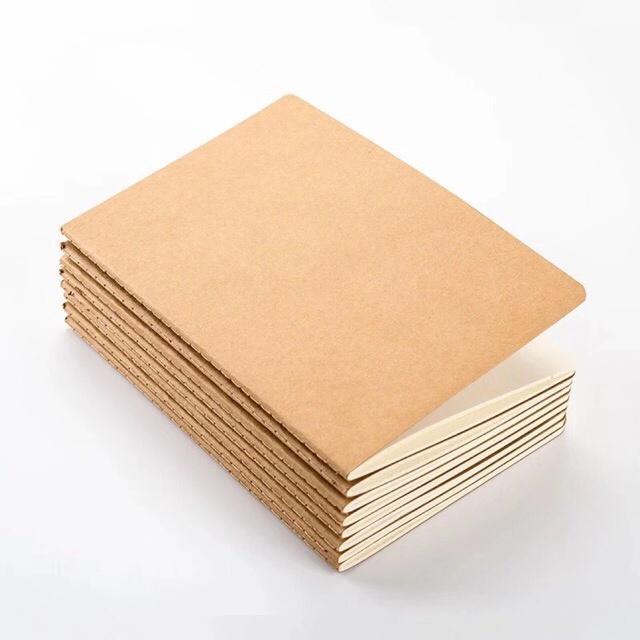 kraft craft plain，blank，grid，dotted A5 notebook | Lazada PH