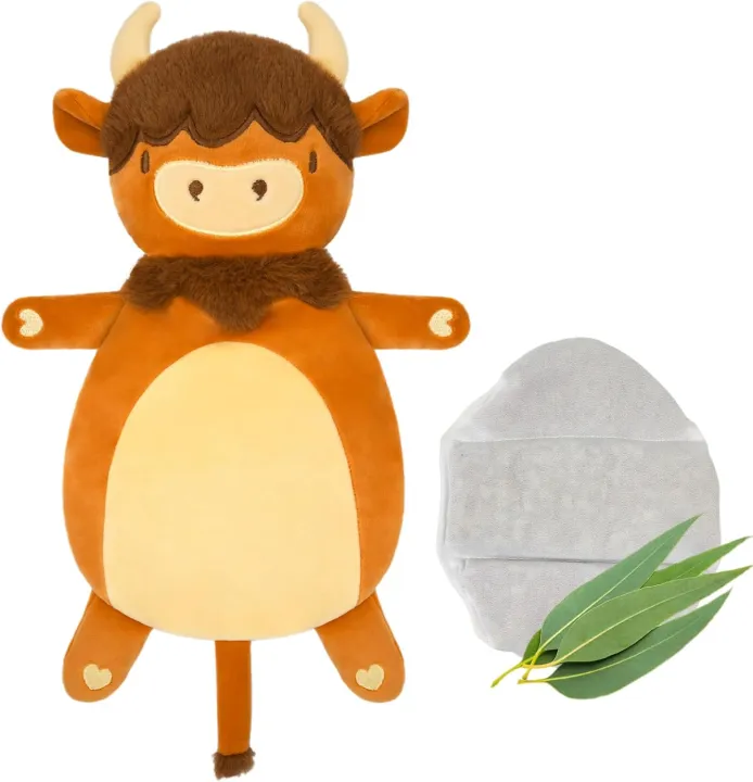 Microwave Heating Pad for Cramps Period Pain Relief, Highland Cow Plush ...