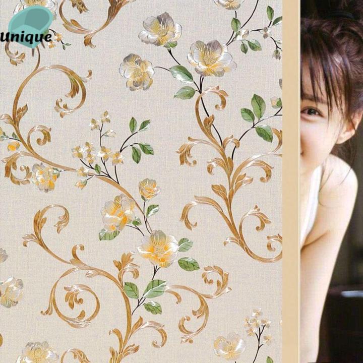 UNQCSA ง่ายๆ ฉนวนกันความร้อน ลายนูนนูน ฝ้าฝ้ากระ ผักบุ้งผักบุ้ง ตกแต่งประตูกระจก สีทาแล้ว ไฟฟ้า ...