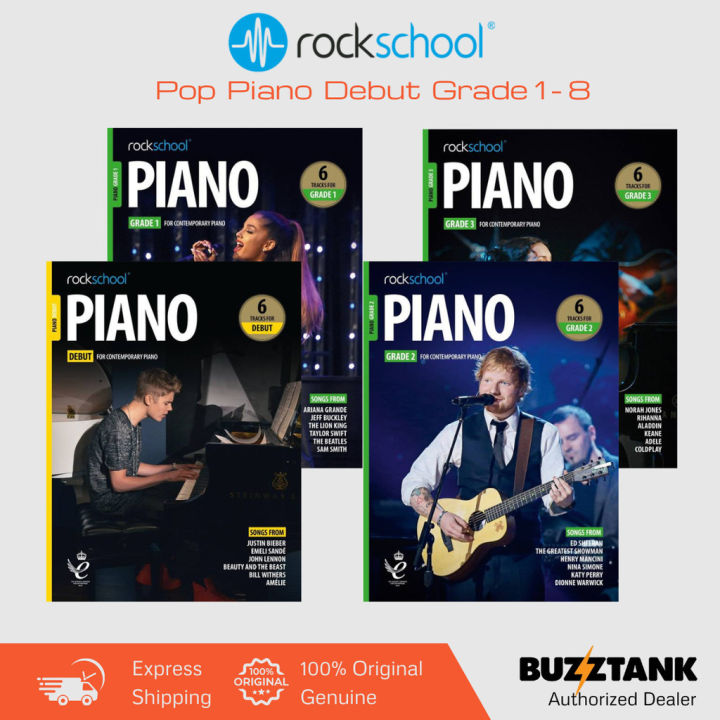 Rockschool PIANO for Contemporary Piano 2019 (6 Tracks) Debut Grade 1 2 3 4 5 6 7 8 | Lazada
