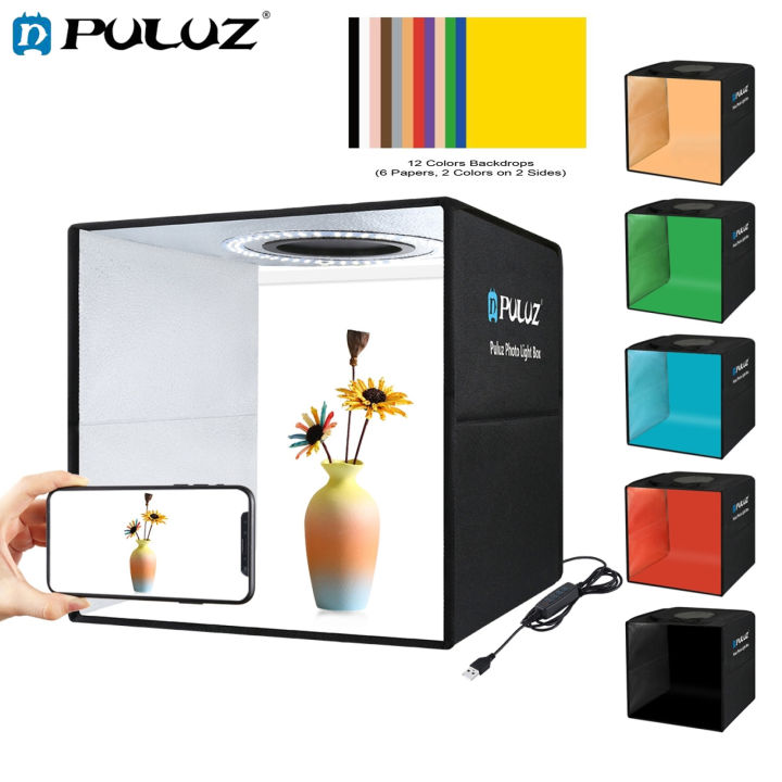 PULUZ 25cm/30cm Folding Portable Ring Light Photo Lighting Studio ...