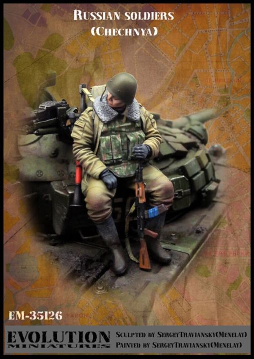 1/35, Russian soldier ( Chechnya ), Resin Model Soldier GK, World War ...