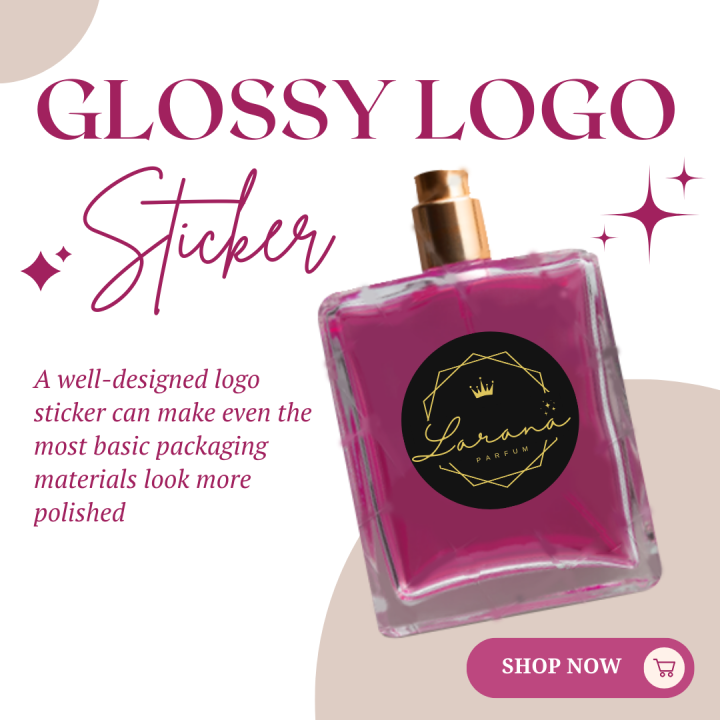 Logo Sticker Personalized | Glossy Paper Sticker | Brand Logo Sticker ...