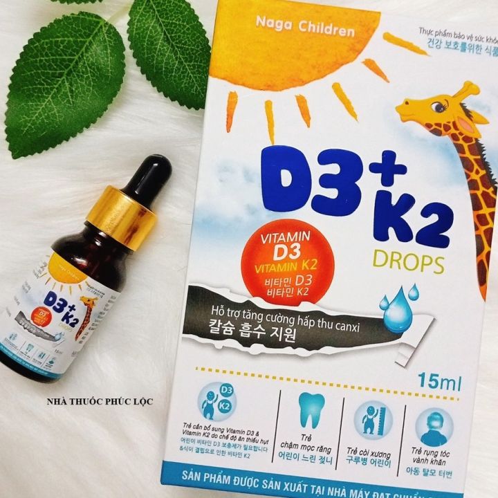VITAMIN D3K2 nhỏ giọt NAGARA, tăng cường hấp thu canxi, tăng chiều cao cho trẻ, (15ml) | Lazada.vn