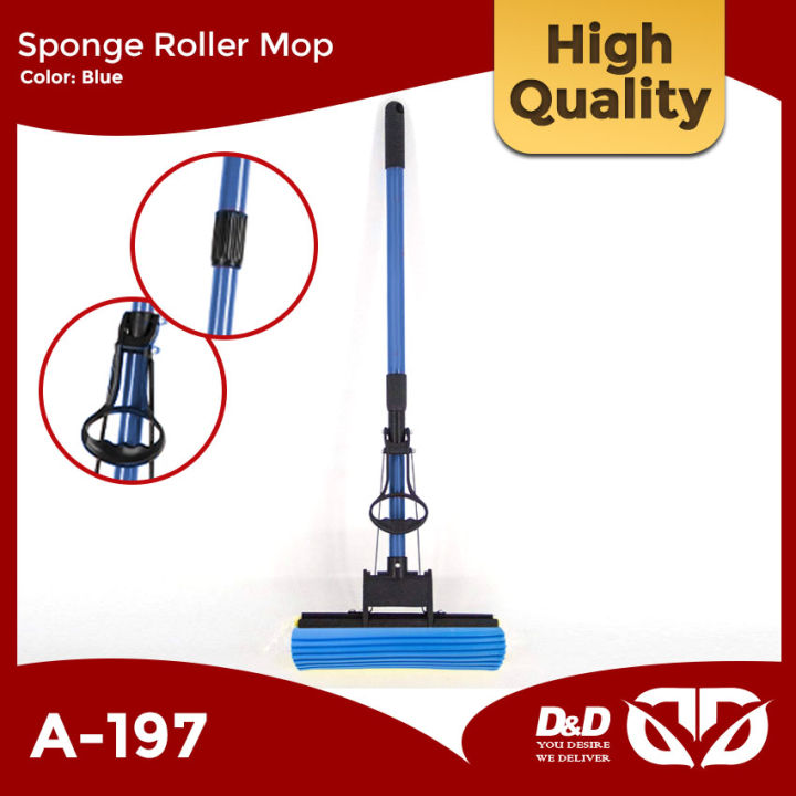 D&D | Squeeze Sponge Roller Mop with Adjustable Telescopic Handle A-197 ...