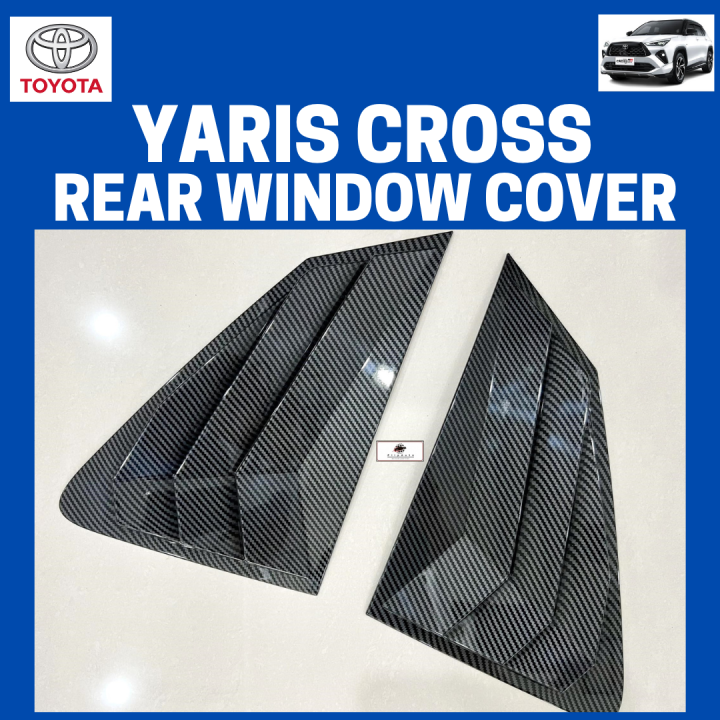 TOYOTA YARIS CROSS 2023-2024 Rear Window Blinds Cover Carbon Fiber ...