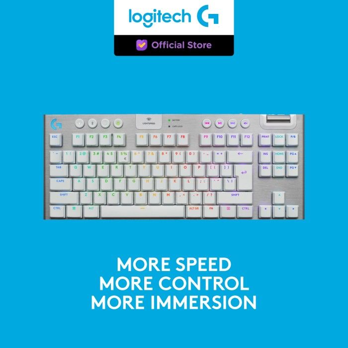 Logitech G915 X LIGHTSPEED TKL Keyboard Gaming Nirkabel, Keycap PBT Dua ...