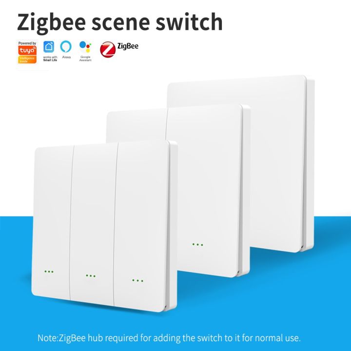 Smart Home Control Tool,Zigbee Wireless Scene Switch, Push Button Controller, Multi-Function ...