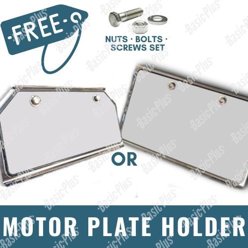 STAINLESS STEEL MOTORCYCLE PLATE NUMBER HOLDER PROTECTOR / plate number ...