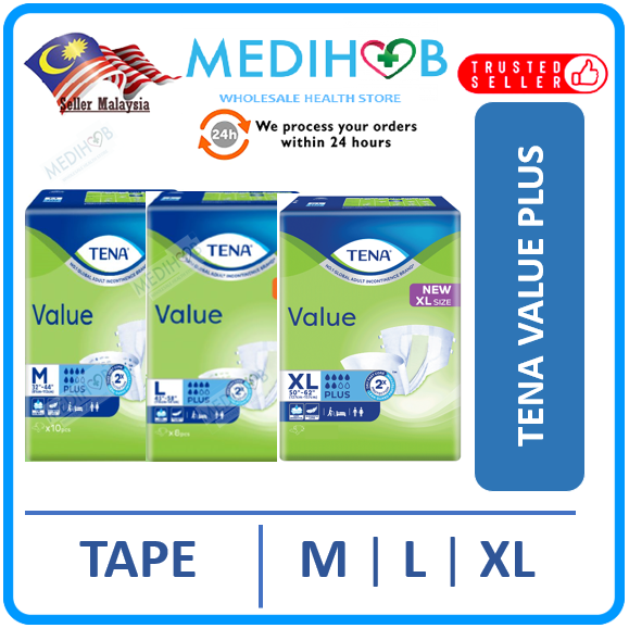 TENA VALUE ADULT DIAPERS M/L/XL | Lazada