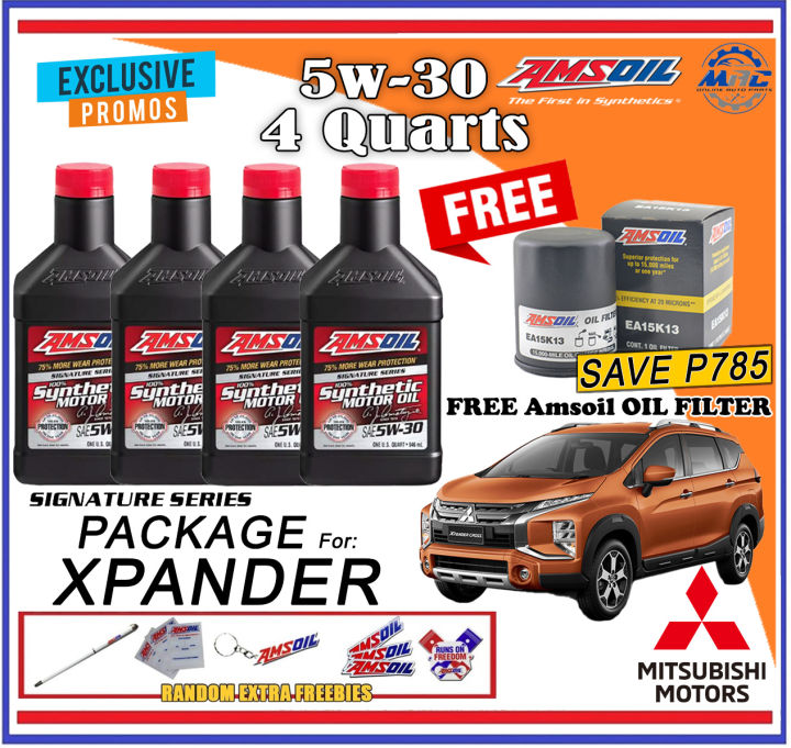 AMSOIL Signature Series 5W-30 4 quarts FREE Oil Filter Package for ...