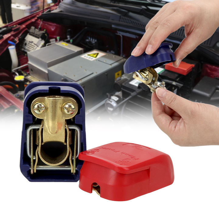 1 Pair Car Battery Terminals Connector Clamps Quick Release Lift Off ...