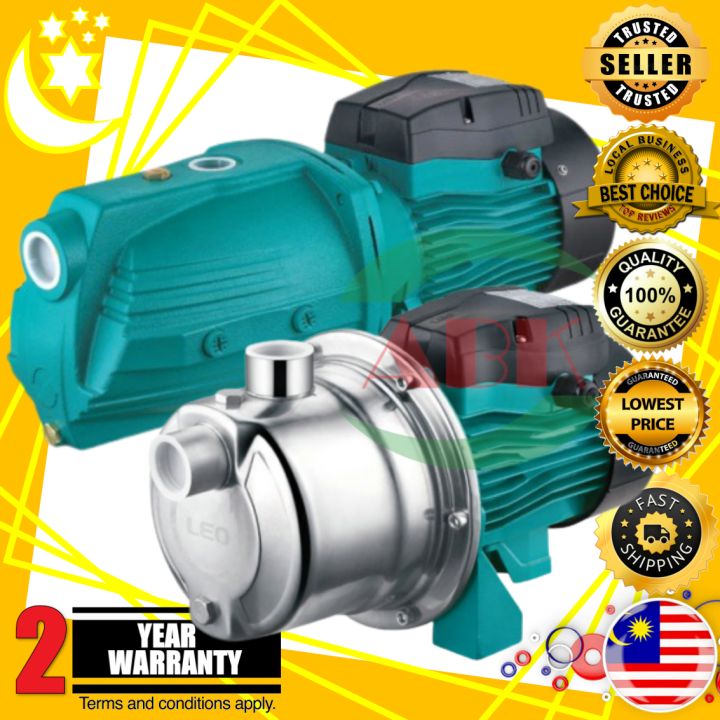 [100% ORIGINAL] LEO SELF-PRIMING JET WATER PUMP PAM AIR - AJM75S STAINLESS STEEL (1HP) / AJM75 ...