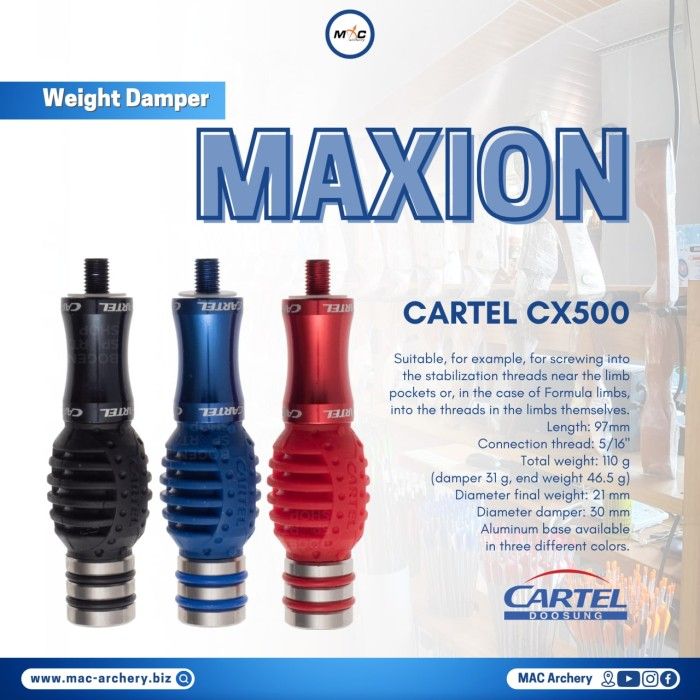 Damper stabilizer Cartel CX 500 & Weight peredam getaran busur panahan ...