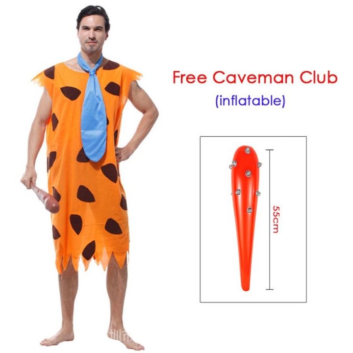 Adult Men Early Costume Age Stone Indigenous Man Halloween Cosplay ...