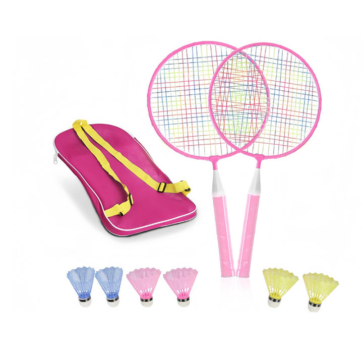 Kids Badminton Rackets 2Pcs with 6 Balls Shuttlecocks Racquet Sports ...