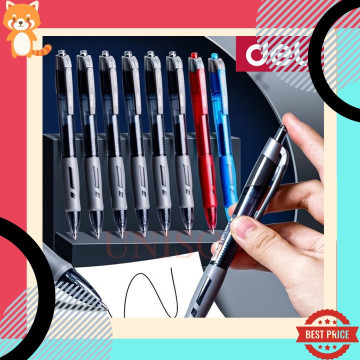 Deli ปากกาเจล แบบกด 0.5mm รุ่น S08 LineFlow มีหมึกให้เลือก 3 สี ให้เลือก มีไส้เปลี่ยน จับสบายมือ ...