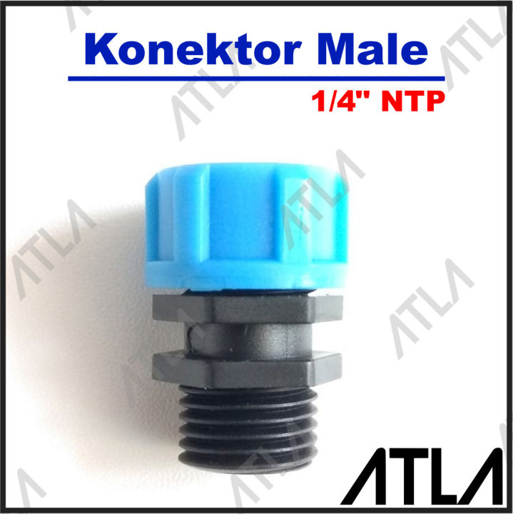 Konektor Pengukur Tekanan Air Pressure Gauge Drat Luar 1/4" NPT IO018 ...