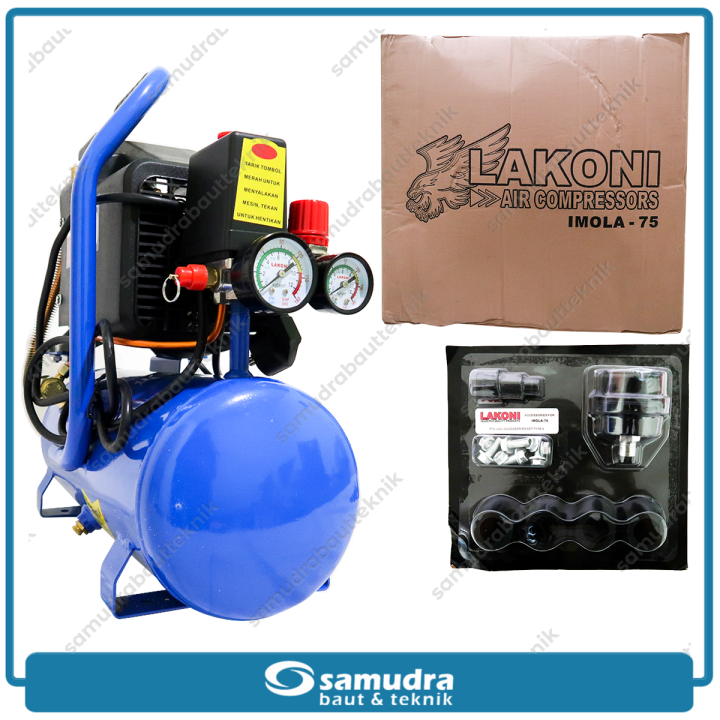 LAKONI IMOLA 75 AIR COMPRESSOR PORTABLE 0,75 HP KOMPRESOR UDARA ANGIN ...