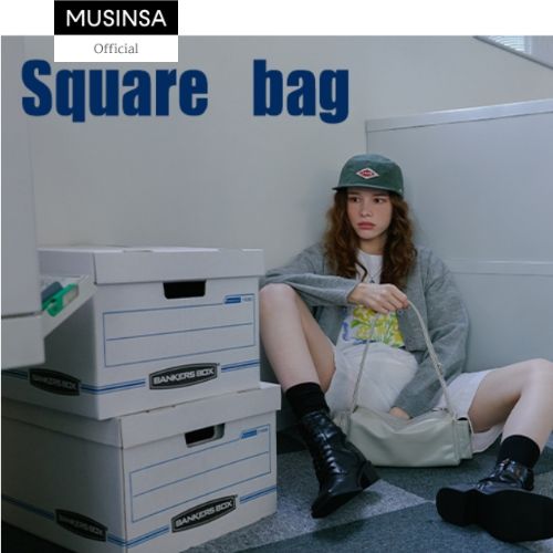 [SQUARELINE] Square shoulder bag (4color) | Lazada.co.th
