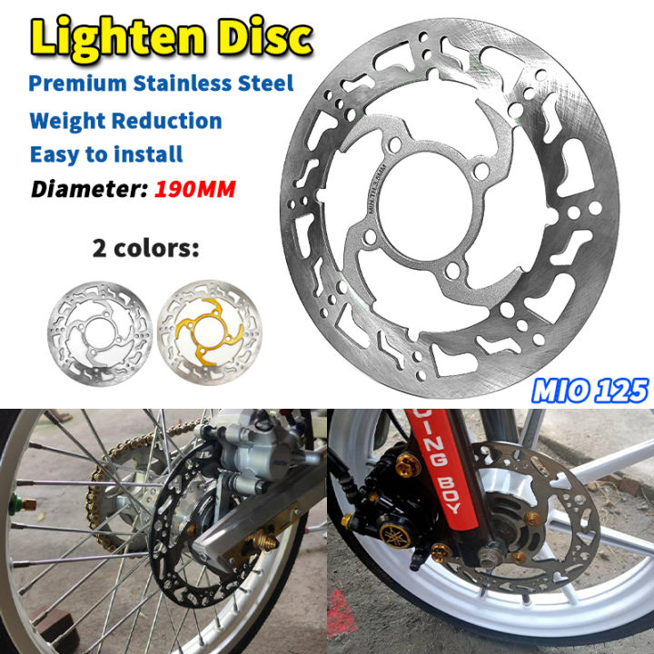 PMShop Lighten Disc 4 Holes 190MM Front Discplate For Mio i 125 / Beat ...