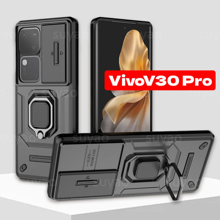 ตัวยึด VivoV30เกราะเคสโทรศัพท์สำหรับ Vivo V30 Pro V30Pro 5G 2024ตัวยึด Stand Mobil กันกระแทกขอบ ...