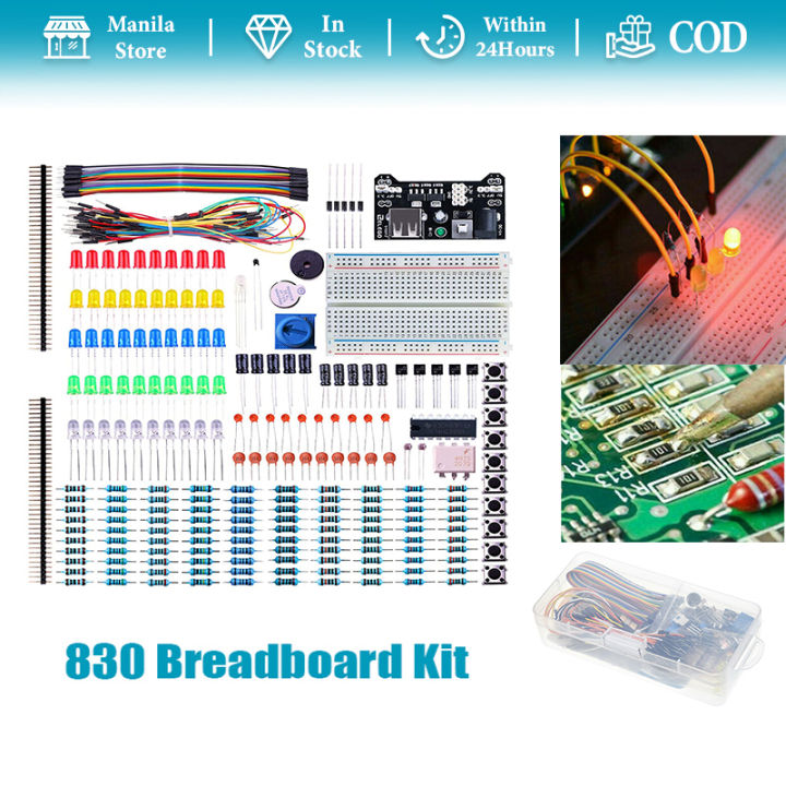 Electronic Component Fun Kit Basic Starter Kit with Power Supply Module ...