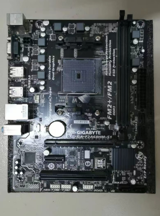 Original second-hand Gigabyte GA-F2A68HM-S1 motherboard with backplane ...