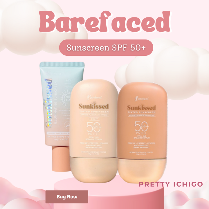 BareFaced Sunkissed Illuminating Sunscreen | Tinted Sunscreen SPF 50 ...