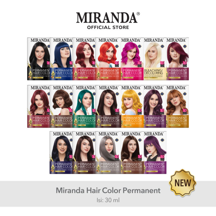 Miranda Permanent Hair Color 30ML All Varian | Lazada Indonesia