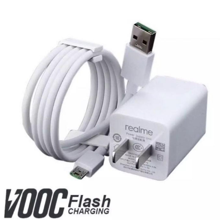 Real me Fast Charger VOOC Flash charging 20W 5V 4A Micro USB Type C ...