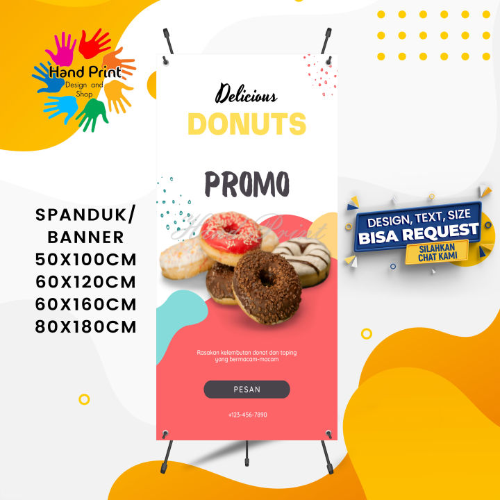 Cetak Spanduk Banner Jualan Donat Sweet Donuts Makanan H Spanduk Custom ...