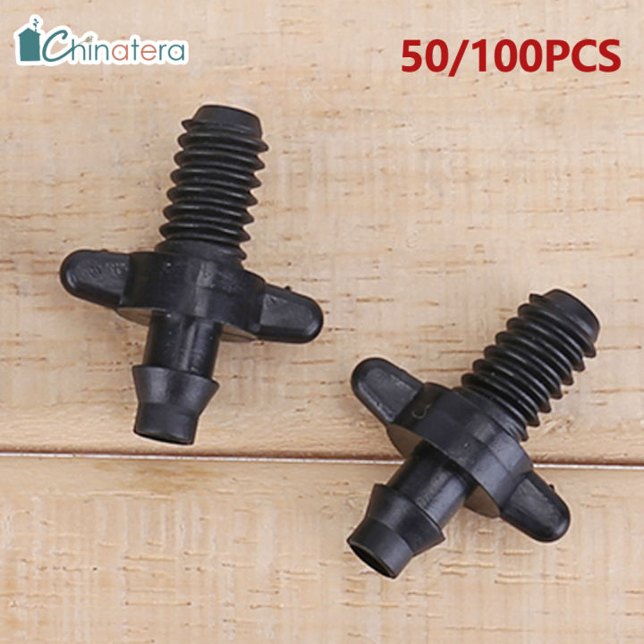[Chinatera] 50/100pcs 6mm Male Thread Single Barbed 4/7mm PVC Hose ...
