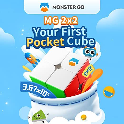 MG251 Standard 2×2 Cube, Monster Go Cube Learning Series Puzzle Toy for ...