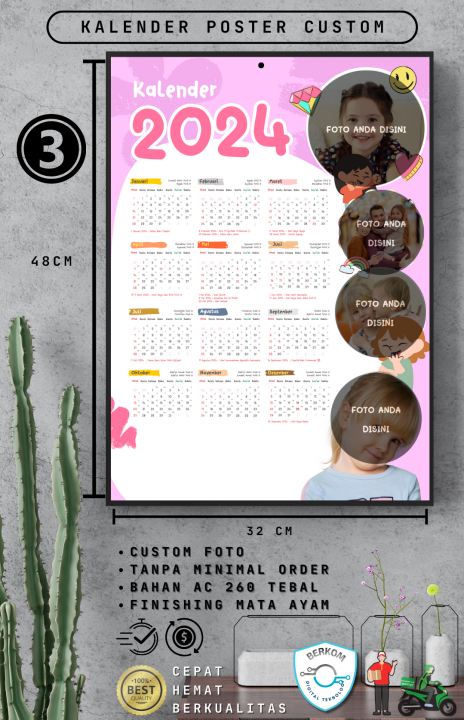 KALENDER POSTER BEST SELLER AESTETIC TAHUN 2024 CUSTOM A3+ | Lazada ...