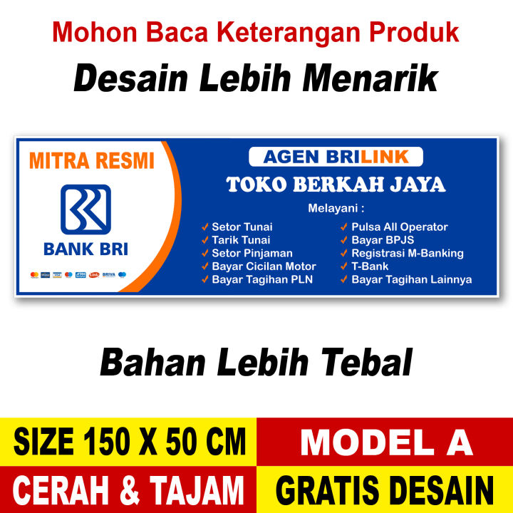 SPANDUK AGEN BRILINK / BANNER AGEN BRILINK / SPANDUK BANNER TARIK TUNAI ...