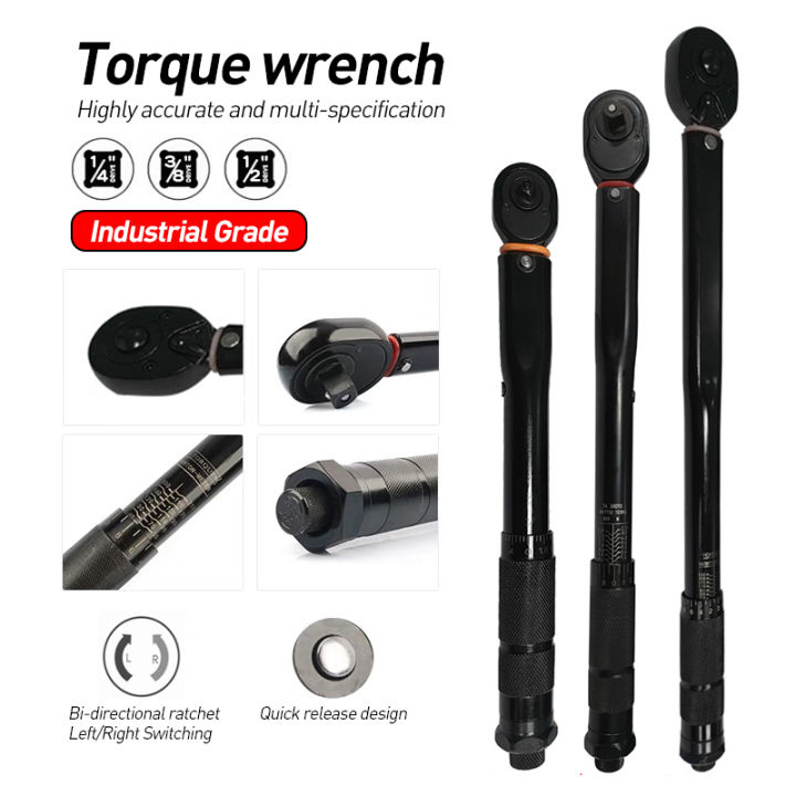 ATO Torque Wrench 1/2 3/8 1/4 5-210 N.m Ratchet Adjustable Spanner Key ...