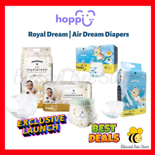 Hoppi Royal Dream | Air Dream Baby Diapers Pants/ Tape (1 Pack) | Lazada