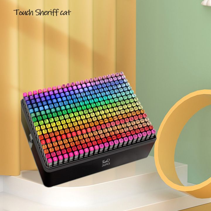 Touch marker 262 color oil-based quick drying double head watercolor ...