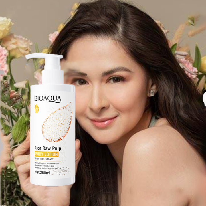 Original BIOAOUA Rice Raw Pulp Body lotion Skincare Healthy White Body ...