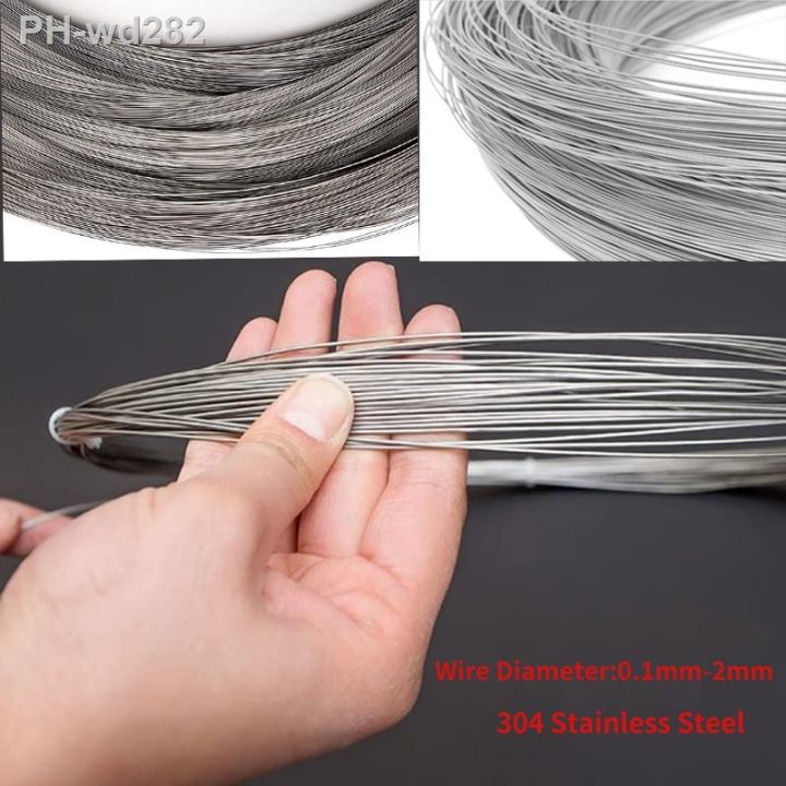 304 Stainless Steel Wire Diameter 0.1-2.0mm Length 1m/3m/5m/10m Wire ...