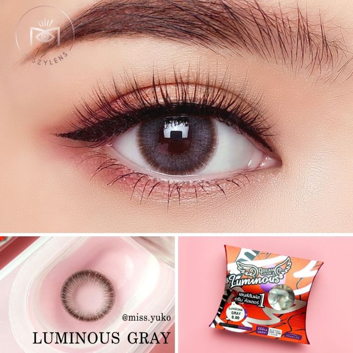 New! คอนแทคเลนส์ Dream Color1 Luminous(Gray,Brown) ค่าสายตาปกติ ...