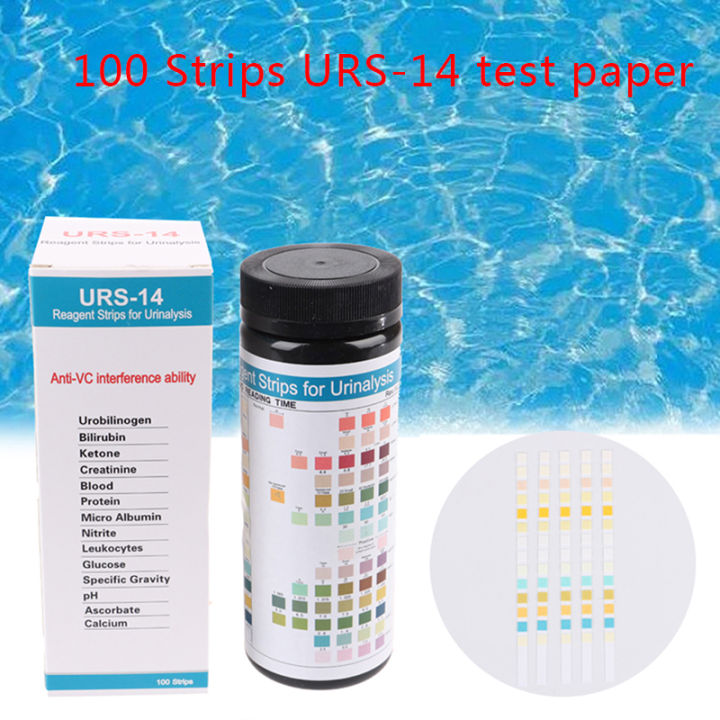 [Eqrbtl] URS-14 100strips Urinalysis Reagent Test Paper Urine PH Test ...