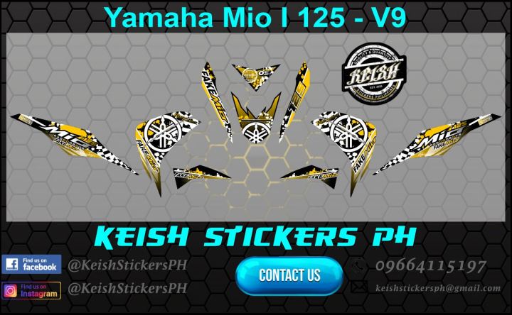 YAMAHA Mio I 125 Decal Kit - V9 | Lazada PH
