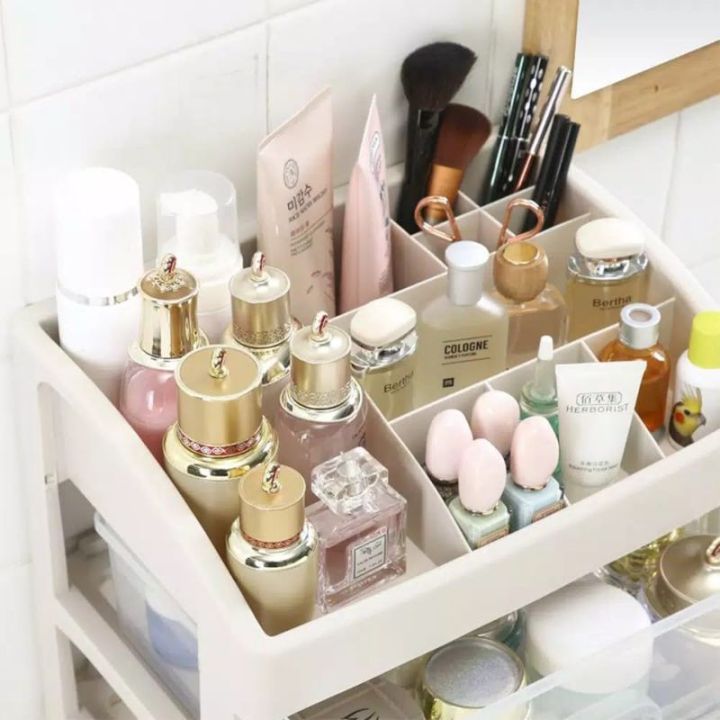 PUSAT GROSIR AS Rak Kosmetik 3 Laci Mini Rak Susun Kosmetik Mini Kotak ...
