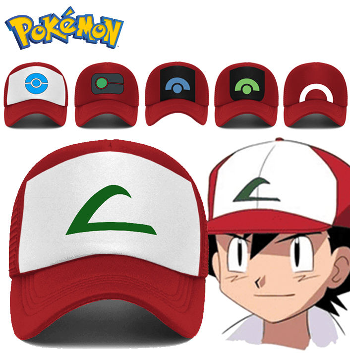 Ash Cap Generational Design Pokemon Mesh Cap Snap Back Trucker Cap For ...