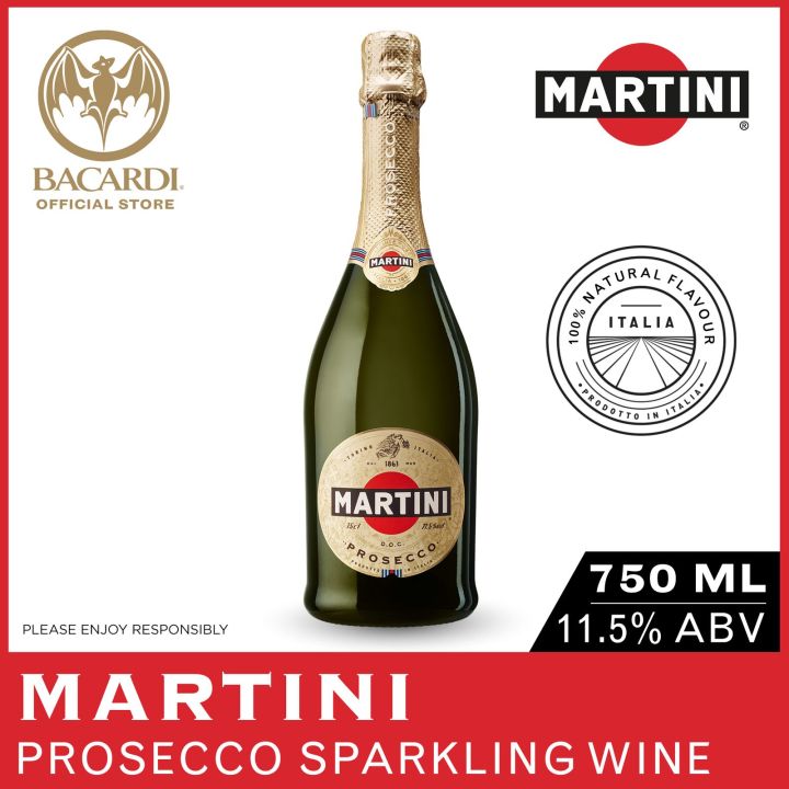 MARTINI Prosecco Sparkling Wine - 750ml / 75cl, 11.5% ABV - Dry and ...