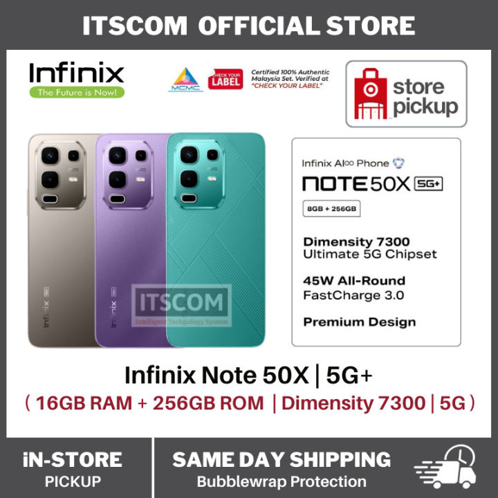Infinix NOTE 50X 5G Smartphone Dimensity 7300 Ultimate 4nm 120Hz display 45W fast charge | Lazada