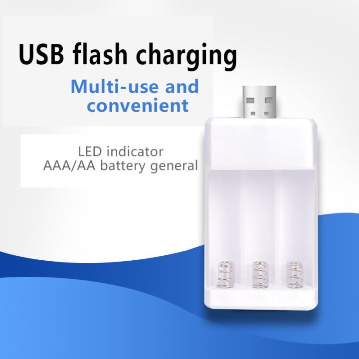 USB Straight Plug 3Slot No. 7 Battery Charger No. 5 1.2V three-seater ...