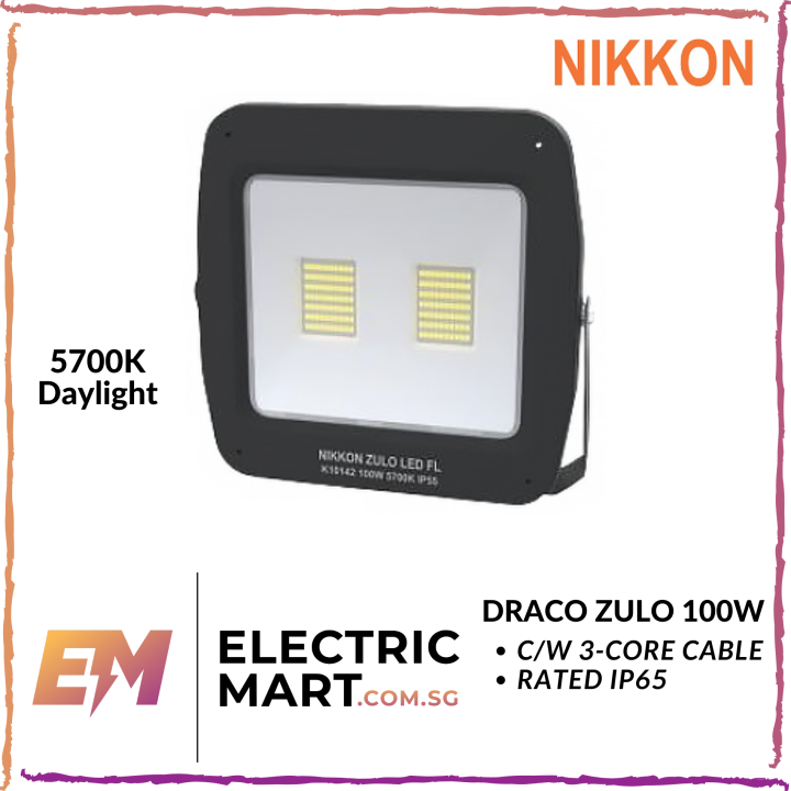 Nikkon K10142 DRACO ZULO 100W LED Floodlight - 5700K | Lazada Singapore